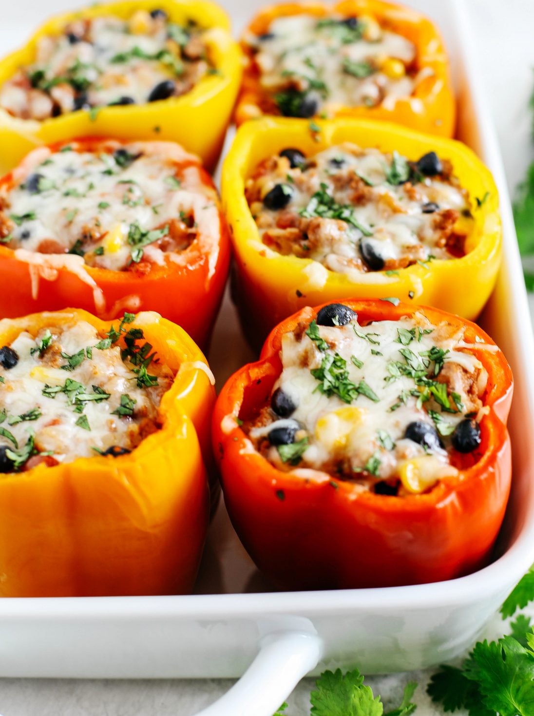Mexican Stuffed Bell Peppers - Eat Yourself Skinny