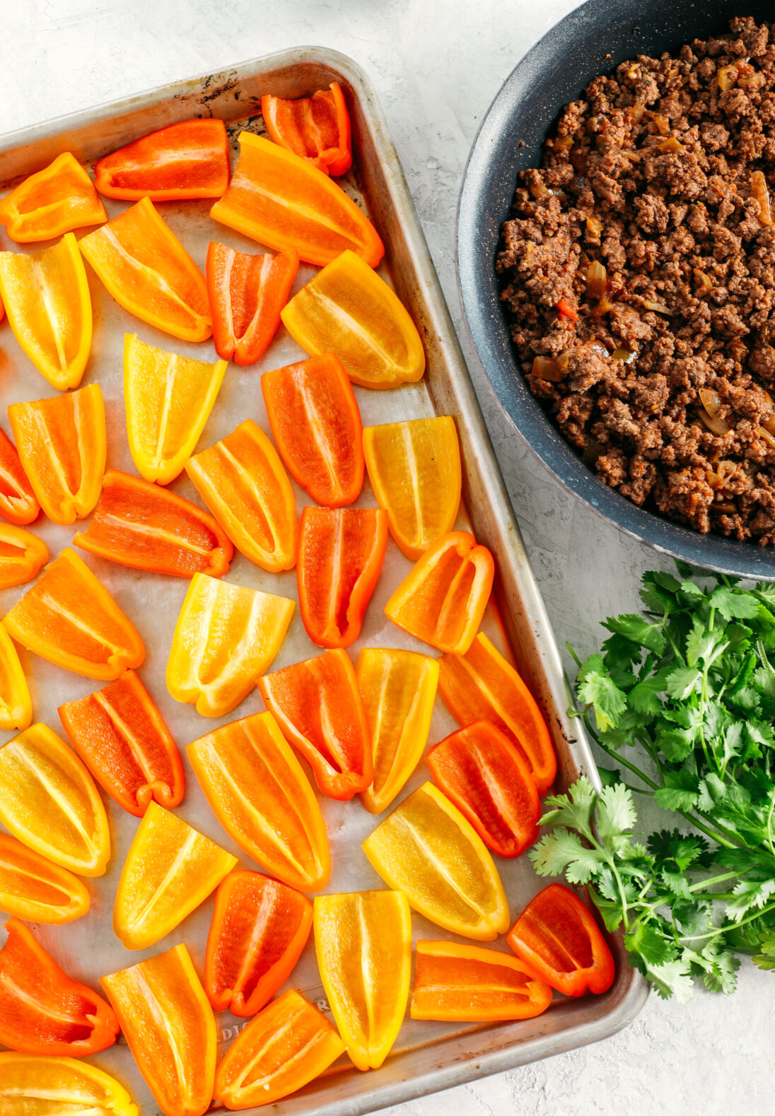 Sheet Pan Loaded Bell Pepper Nachos - Eat Yourself Skinny
