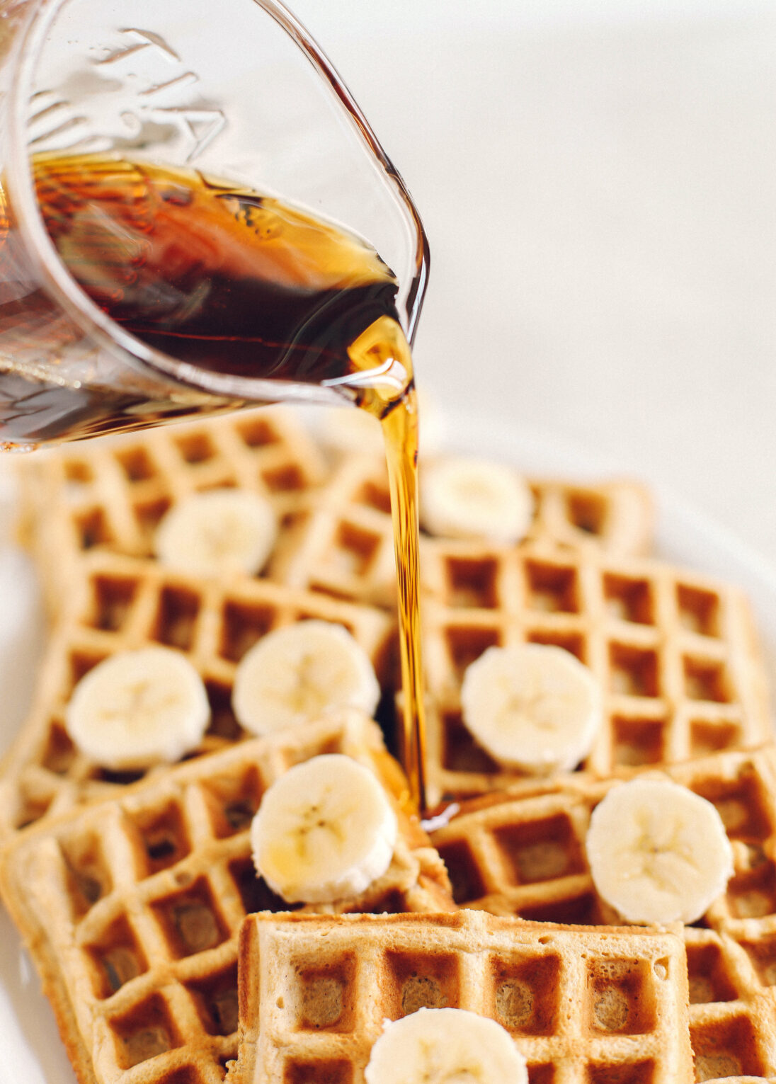 Whole Wheat Banana Waffles - Eat Yourself Skinny