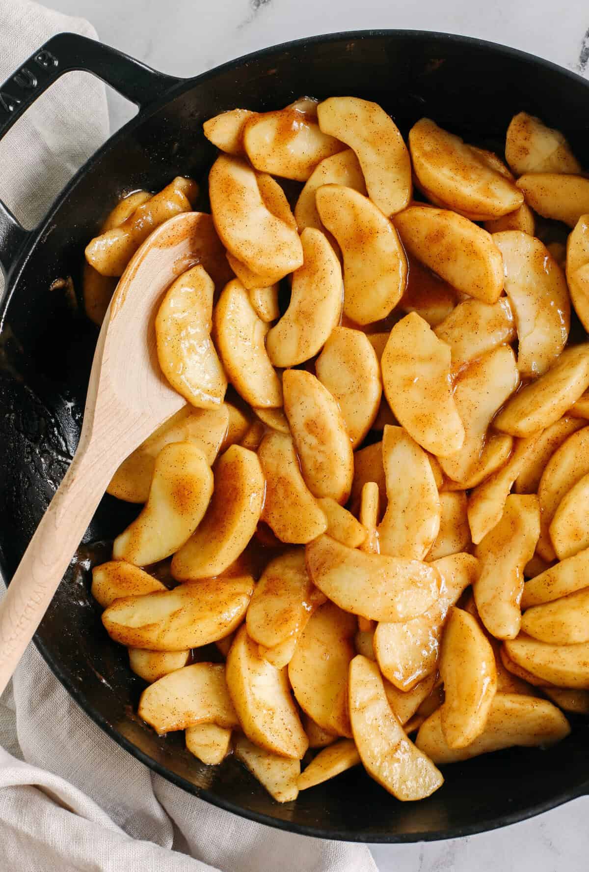 Maple Cinnamon Sautéed Apples - Eat Yourself Skinny