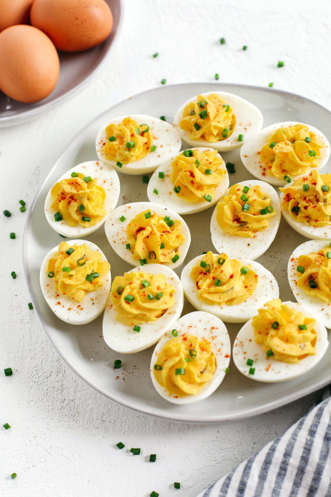 Healthier Deviled Eggs - Eat Yourself Skinny
