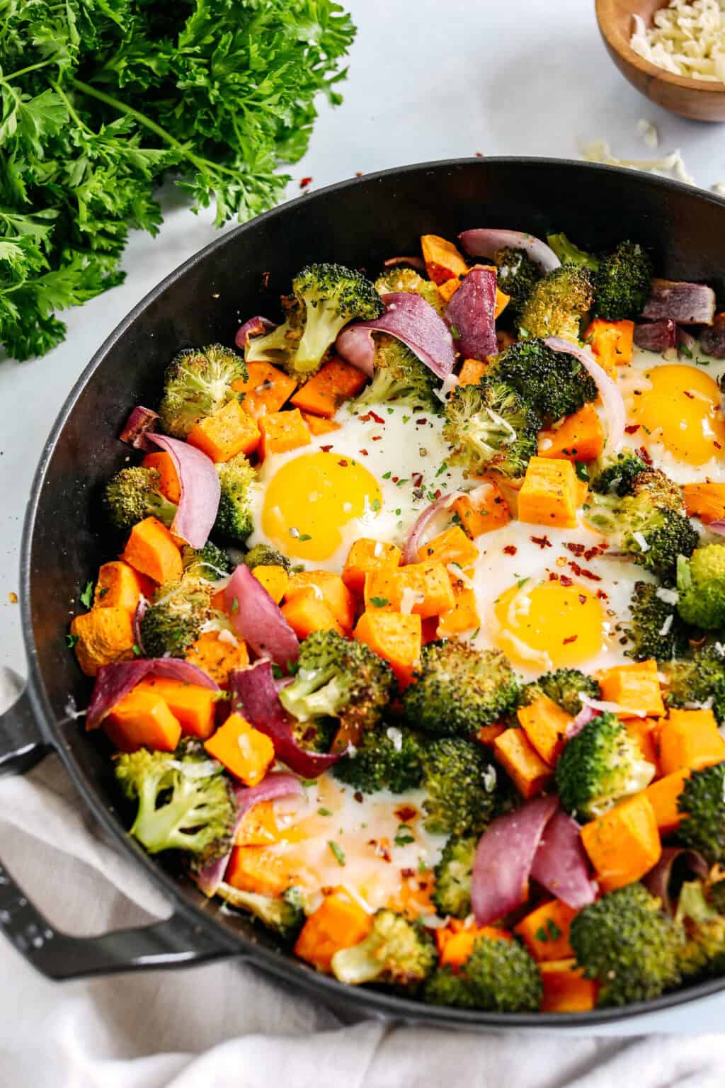 Roasted Veggie Breakfast Skillet - Eat Yourself Skinny