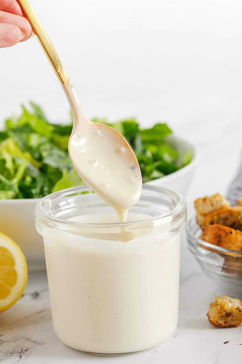 Healthy Caesar Dressing - Eat Yourself Skinny