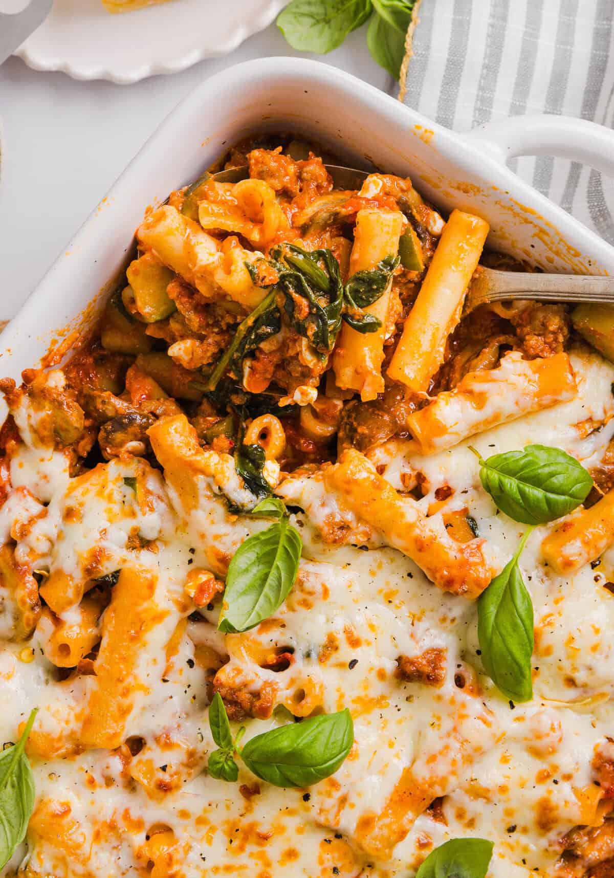 Healthy Baked Ziti Recipe - Eat Yourself Skinny