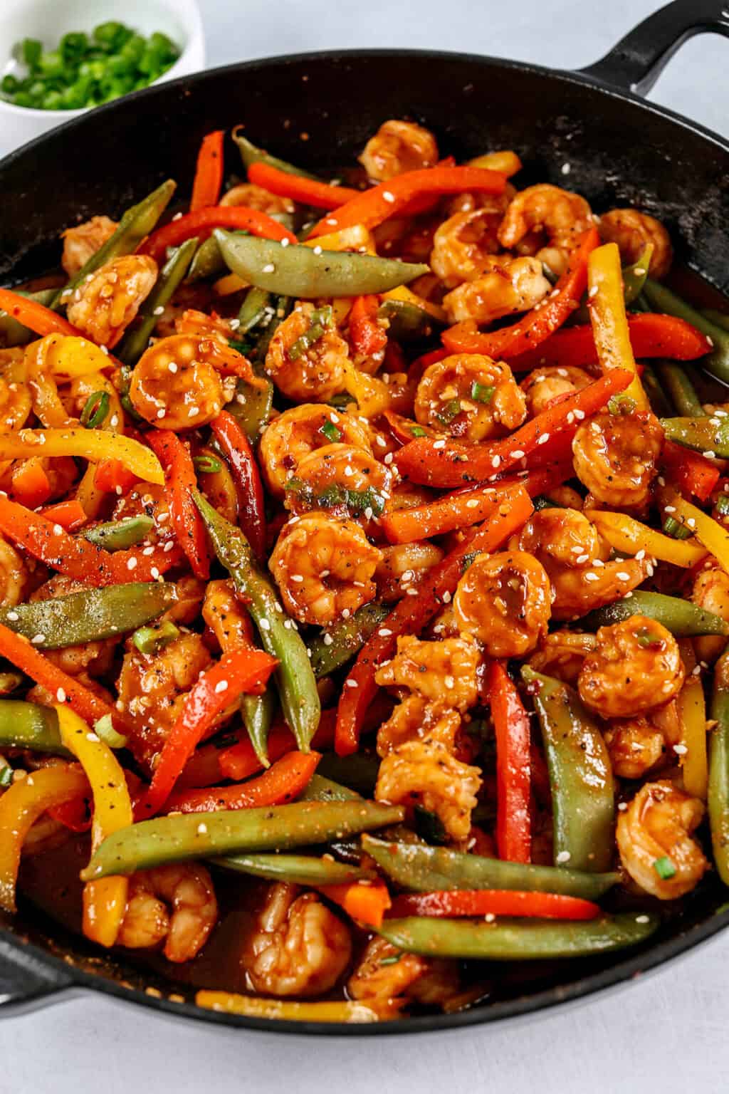 Easy Firecracker Shrimp Stir Fry - Eat Yourself Skinny