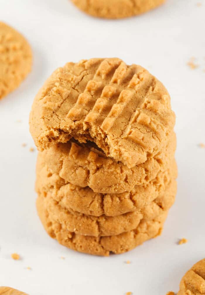 The BEST 5-Ingredient Peanut Butter Cookies Recipe - Eat Yourself Skinny