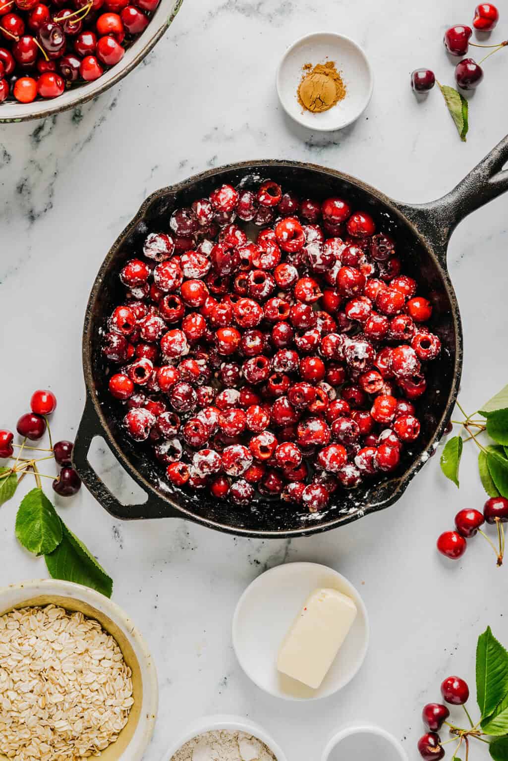 Healthy Cherry Crisp Recipe - Eat Yourself Skinny