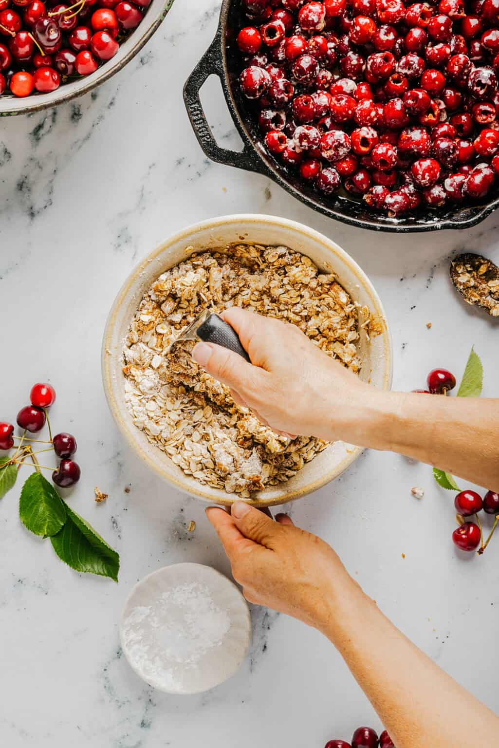 Healthy Cherry Crisp Recipe - Eat Yourself Skinny