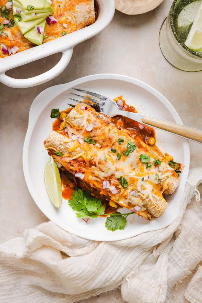 Healthy Chicken Enchilada Recipe - Eat Yourself Skinny